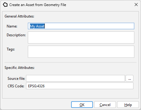 Geometries can be added to the library from geometry files.These can be ...