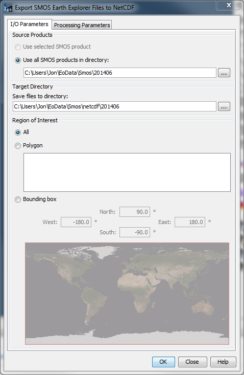 NetCDF Export GUI