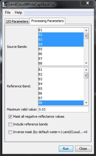 Land, cloud and white cap mask User Interface